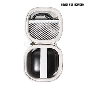 WGear Customized Travel Case for Beats Powerbeats Pro - Totally Wireless Earphones, Mesh Cable Pocket, Elastic Secure Strap, Elite Wrist Strap (Smoke White)