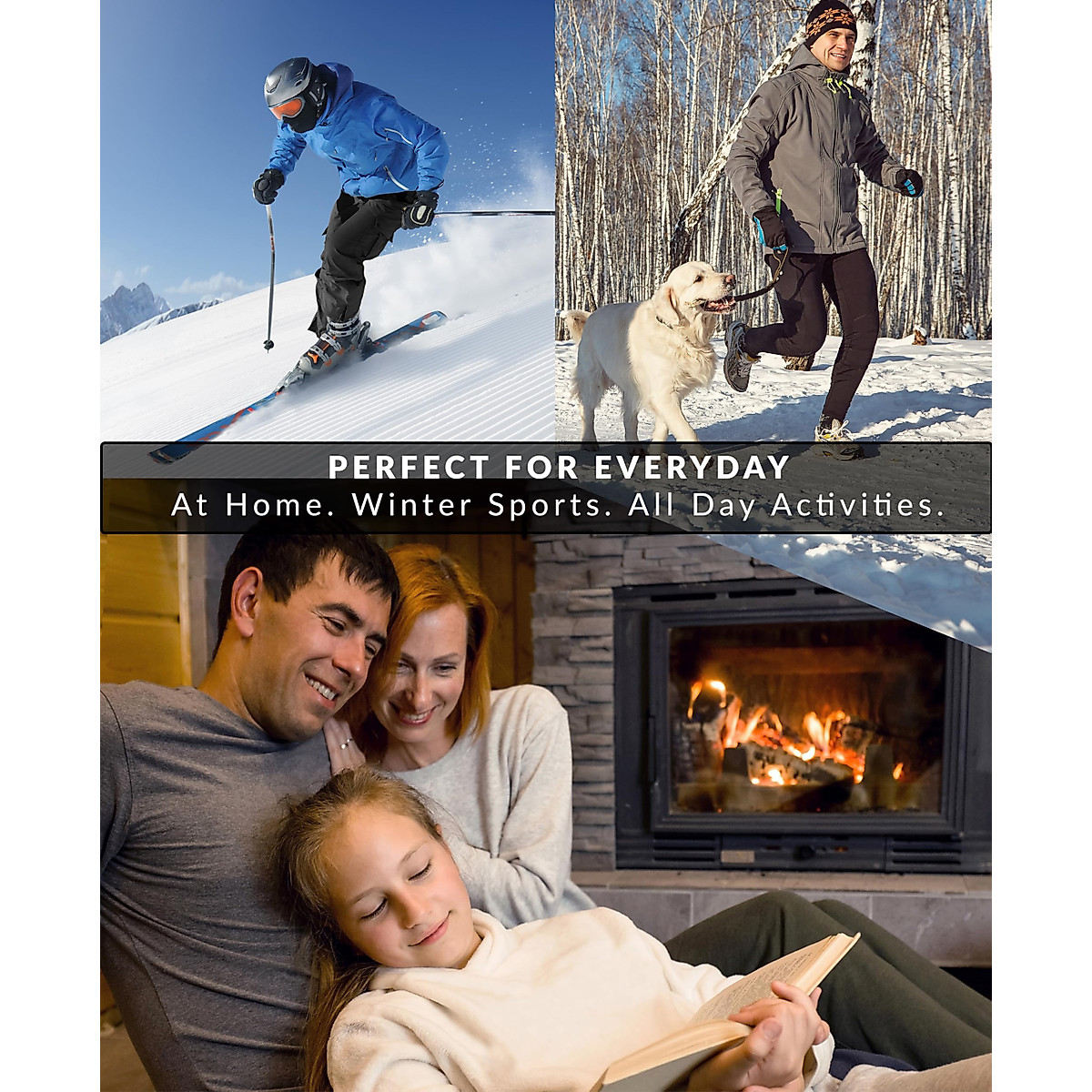 PROJECT BETTER PLACE Mens Long Sleeve Thermal Shirts | Base Layer Shirts Cold Weather -Multi Pack