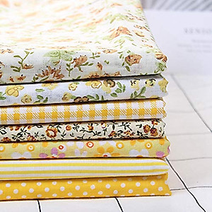 HURRISE Quilting Fabric, Precut Fabric Soft Fabric Sewing Assorted Fabric Squares for Crafting Home Decoration Quilting Sewing(25 * 25, 12)