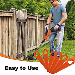 Chuancheng 48pcs Plastic String Trimmer Head Blades Replacement for Stihl PolyCut 2-2 4008 007 1000 Lawnmower Weed Eater Blades Grass Cutter Tools