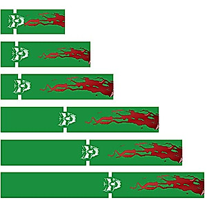 White Water Archery Laminated Green Blood Trail & Skull 1 Arrow Wraps 15 Pc Choose Length Width (8, 75)