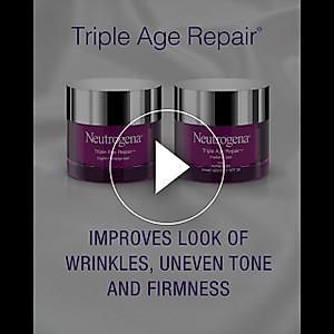 Neutrogena Triple Age Repair Anti-Aging Daily Facial Moisturizer with SPF 25 Sunscreen & Vitamin C, Firming Anti-Wrinkle Face & Neck Cream for Dark Spots, Glycerin & Shea Butter, 1.7 oz