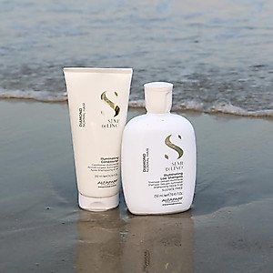 Alfaparf Milano Semi di Lino Diamond Illuminating Shampoo and Conditioner Set - Sulfate Free Shampoo and Conditioner for Color Treated Hair - Adds Brilliant Shine and Softness