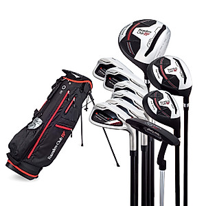 Founders Club Tour Tuned Men's Complete Golf Club Set with Bag Woods and Hybrids with Graphite Shafts Irons with Steel shafts(Tall Steel, Right)