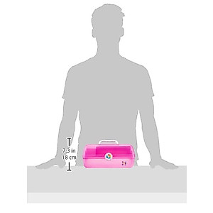 Caboodles Cosmetic storage, Accessories storage, On-The-Go Girl Hot Pink Sparkle Jellies Vintage Case, 1 Lb