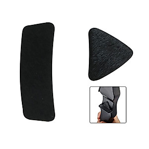 DGBRSM 2 Pairs Archery Arrow Rest Stick Rest Adhesive Backed Stick on Longbow Fur Pad for Recurve Bow Hunting Shooting (Black and Brown) Outdoor Hunting Shooting Accessory Arrow Rest for Archery