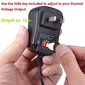 SoulBay 12W Universal AC Adapter 3V 4.5V 5V 6V 7.5V 9V 12V Switching DC Power Supply Charger Cord with 8 Tips for 3-12V Household Electronics - 1A Max