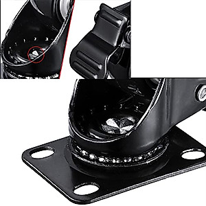 Swivel Castor Wheel Trolley Furniture Caster, Polyurethane Material, For Furniture Trolley Crib Casters Kitchen Cabinet Universal Castors, 360 Degree Swivel Castors, 4 Pieces Universal Combination cas