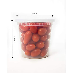 EDI [24 OZ, 250 Sets] Wholesale Plastic Deli Food Storage Containers with Airtight Lids | Microwave-, Freezer-, Dishwasher-Safe | BPA Free | Heavy-Duty | Meal Prep | Leakproof | Recyclable