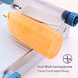 KITCHENDAO Multipurpose Cheese Slicer Cutter with Board for Arthritic and Weak Hands, Adjustable Thickness Dial for Block Cheese, Effortless Slicing, Guillotine Sausage Ham Biltong Jerky Slicer