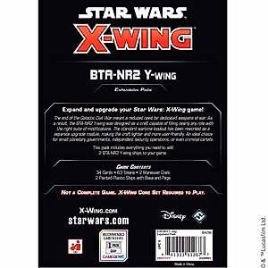 Star Wars X-Wing 2nd Edition Miniatures Game BTA-NR2 Y-Wing Expansion Pack | Strategy Game for Adults and Teens | Ages 14+ | 2 Players | Average Playtime 45 Minutes | Made by Fantasy Flight Games