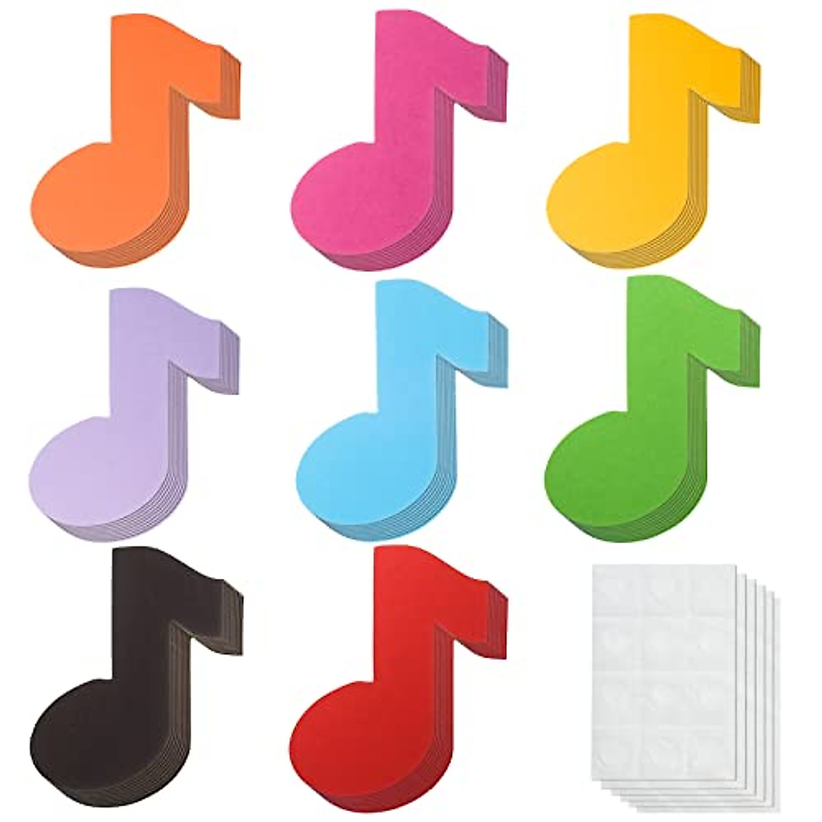 72 Pcs Colorful Music Note Cutouts for Parties & Decor