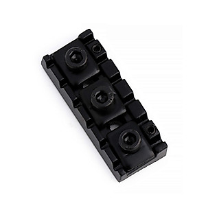 Holmer Guitar String Locking Nut for Floyd Rose Style Adjustable Height Locking Guitar Tremolo Bridge with Mounting Screw Shims and Wrench Black.