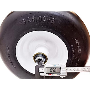 2 Pack 13x5x6 White No Flat Front Solid Tire Puncture Proof Fits Exmark Fits Toro mowers Matching The Following part Numbers 109-126 - 103-351 - 126-5360 1-633582 1-633002