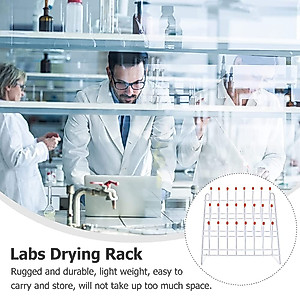 TAMOSH Lab Drying Rack 24 Pegs Lab Glassware Rack Wire Glassware Drying Rack Wall Mount/Freestanding Lab Glass Drying Rack