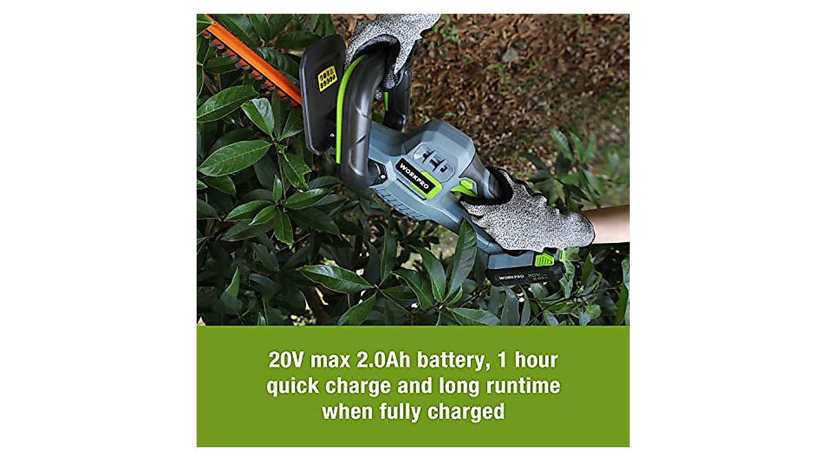 WORKPRO 20V Cordless Hedge Trimmer - Lightweight & Powerful
