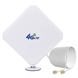 SMA 4G LTE Antenna, High Gain 35dBi Network Antenna Dual Mimo 3G/4G/5G Antenna with 2M Cable for WiFi Router Mobile Hotspot PC Gateway Network Card USB Security IP Camera-SMA Male