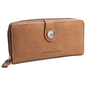 Stone Mountain Talia Large Zip Around Wallet One Size Tan