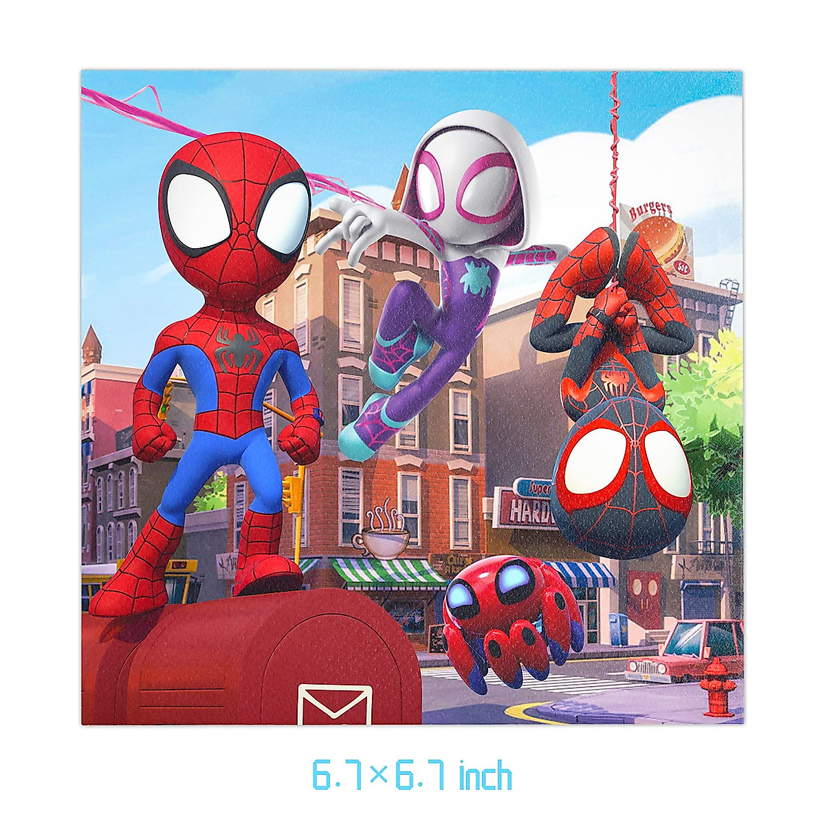 GYSIXGAOSU 40pcs Spidey and His Amazing Friends Party Supplies include 20 plates, 20 napkins for the Spidey birthday party Decoration