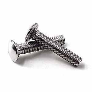 M10x60 Carriage Bolts 304 Stainless Steel Square Bolts (Pack of 10)