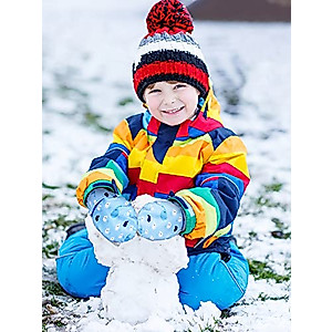 4 Pairs Kids Ski Mittens Gloves Waterproof Warm Snow Winter Mittens Gloves for Girls Boys Baby Toddlers Outdoor Activities (2-3T)