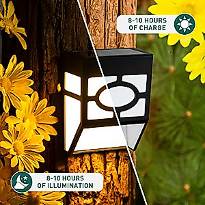 Solpex Solar Deck Lights,Solar Fence Lights, 2 Modes Christmas Decoration Lights,Unique Pattern, Waterproof Automatic Outside, Deck, Patio, Stairs, Yard, Steps, Path & Driveway (RGB & Black 8-Pack)