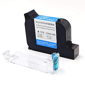 TOAUTO Original Portable Ink Cartridge Quick-Dry Replacement 42ml Ink Cartridge for Handheld Inkjet Printer Coding Machine（Black）