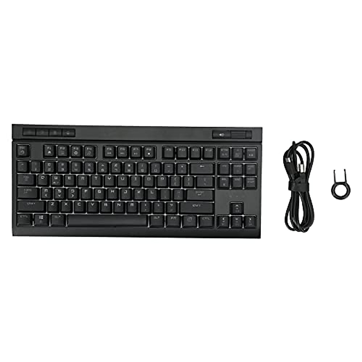 Portable RGB Gaming Mechanical Keyboard,Rainbow LED Backlit Keyboard,Wired Gaming Keyboard,N‑Key Rollover Suspension Keycap,87 Keys RGB Gaming Keyboard for PC Computer Gamer