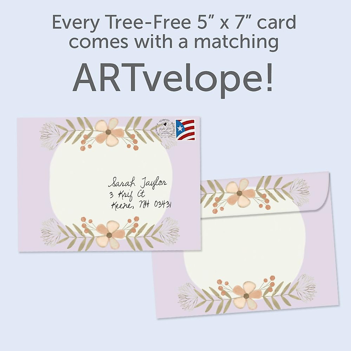 Tree-Free Greetings - Birthday Cards - Artful Designs - 1 Card + Matching Envelopes - Made in USA - 100% Recycled Paper - 5"x7" - Chosen Family (GO65247)