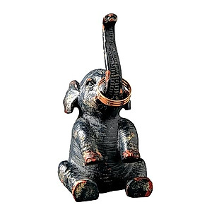 Creative Co-Op Pewter Elephant Ring Holder