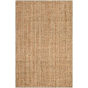SAFAVIEH Natural Fiber Collection 2' x 3' Natural NF747A Handmade Farmhouse Premium Jute Accent Rug