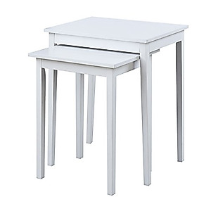 Convenience Concepts American Heritage Nesting End Tables, White
