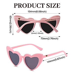 LADY&HOME 10pcs Heart Shaped Bachelorette Party Sunglasses Bridal Shower Favors Supplies Weddings Sunglasses(Pink)
