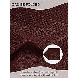 Tissue Box Cover, Leather Tissue Box Holder, Square Tissue Holders for Bathroom, 5"x5"x5" (Brown)