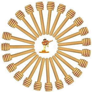 Honey Dipper Wooden Stick- Honey Dipper Honeycomb Stick Honeycomb Spoon Charcuterie Utensils Honey Spoon Honey Server Honey Stirrer Honey Wooden Dipper 3 Inch Wedding Party Gift Craft 20 Pack