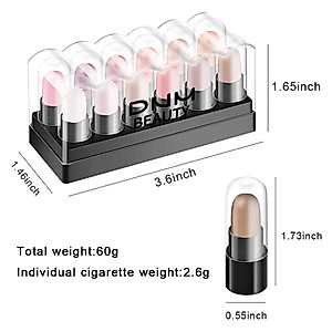 AMY'S DIARY 12 Colors Glitter Eyeshadow Stick Pen Makeup Set, Smoky Eye Shadow Pencil Crayon DNM Waterproof Gold Gray Silver White Blue Brown Green Cream Eye Glitter Eyeshadow Stick Set