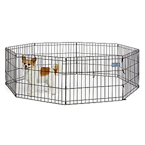 MidWest Homes for Pets Dog Exercise Pen & Playpen, 18-Inch, No Door, Black