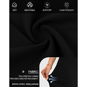 G Gradual Women's High Waisted 9" Bermuda Shorts with Zipper Pockets Athletic Workout Long Shorts for Women Knee Length(Black,M)