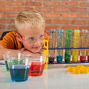 Steve Spangler's Large Plastic Test Tubes & Rack, 6 Bottles & 1 Rack