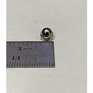 (50) 10-32 Brass Nickel Plated Acorn Chrome Dome/Cap Hex Nut #10 x 32 10/32