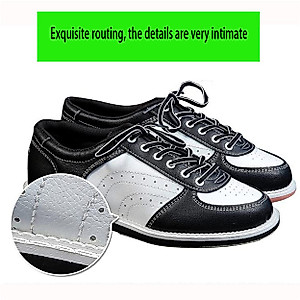 DAMANDO Ladies Bowling Shoes, Bowling Trainers with Sliding Soles Casual Lawn Bowls Shoes for Women,White,8