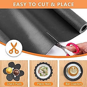 WochiTV Shelf Liner for Cabinets, Drawer 11.8 x 59 inches, Non Adhesive Non Slip Foam Mat for Kitchen, Pantry, Bathroom, Cupboard, Garage, Closet, Shelves, Drawer, Tool Box, Black
