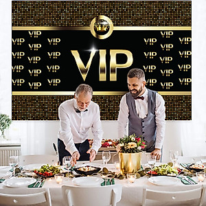 Withu VIP Party Backdrop Crown Black Gold Star Mimetic Show Graduation Birthday Red Carpet Event Photo Studio Backgrounds Celebrity Movie Award Ceremony Banner Props