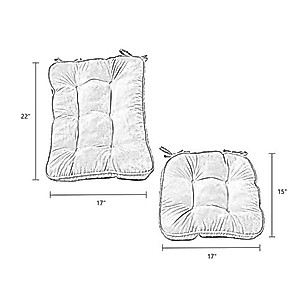 Greendale Home Fashions Hyatt 2-Piece Standard Rocking Chair Cushion Set, Maroon