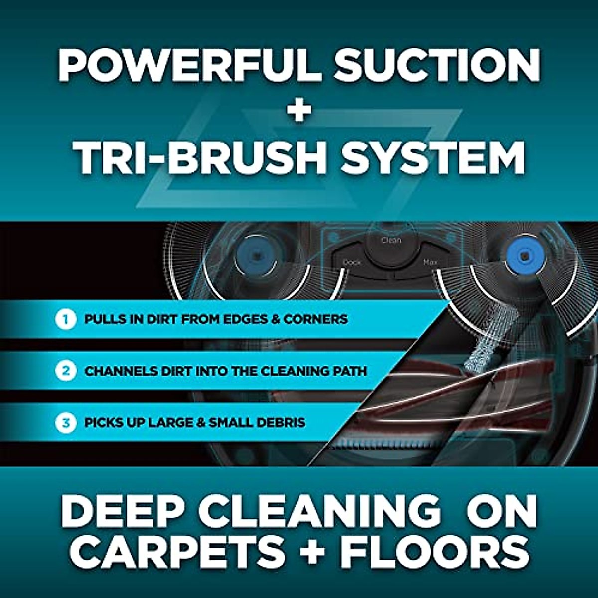Shark AV752 ION Robot Vacuum, with Tri-Brush System, Wi-Fi Connected, 120min Runtime, Works with Alexa, Multi-Surface Cleaning, White