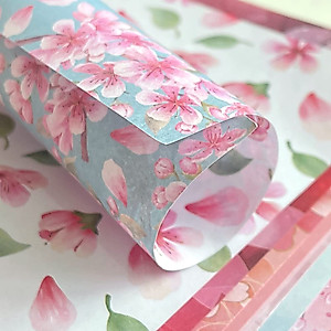 Origami 6x6 Paper Kit 50 Sheets 12 Vivid Colors Double Sided Printed Traditional Patterns Square for Arts Crafts Projects, Japanese Sakura Chiyo