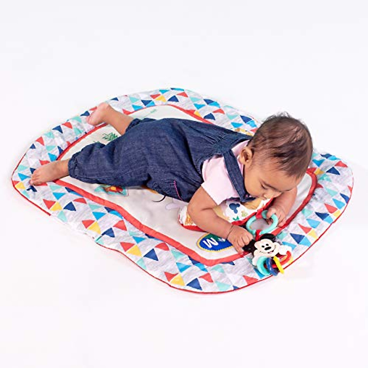 Disney Mickey Mouse Camping with Friends Tummy Time Prop Mat, Ages Newborn +
