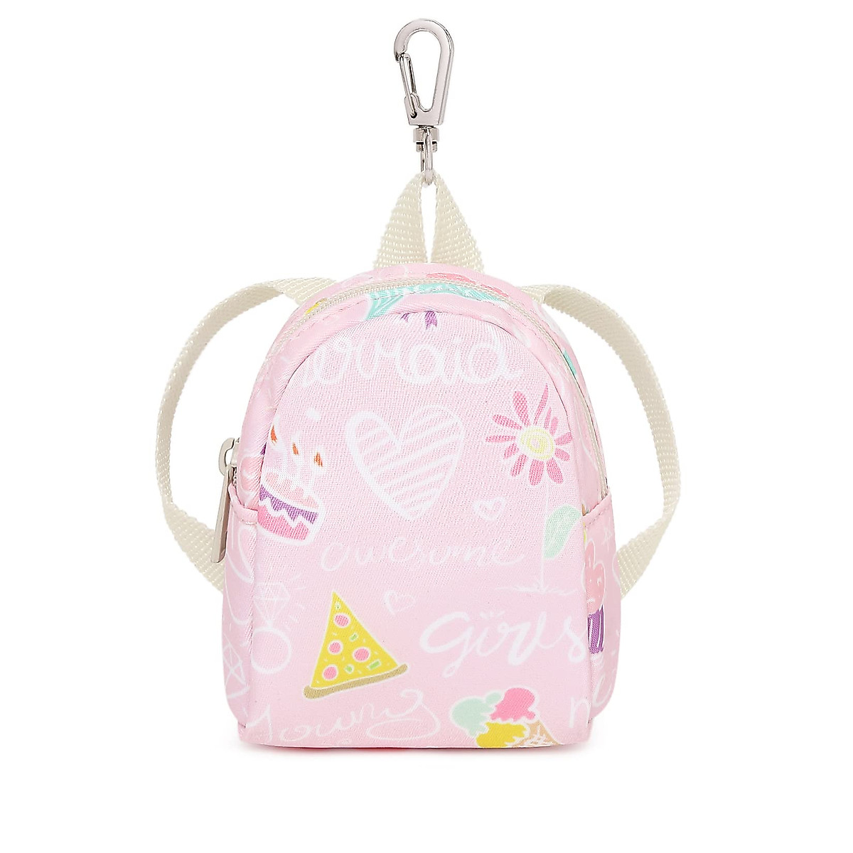 MIRLEWAIY Little Kids Backpack Preschool Cute Kindergarten School Bag for Boys and Girls with Coin Pouch, Hamburger, Pink