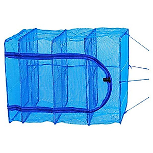 BESPORTBLE Herb Drying Rack Net Square 4 Layer Herb Dryer Mesh Hanging Dryer Rack for Herbs Tea Food Dehydrator Blue 66X35X35cm