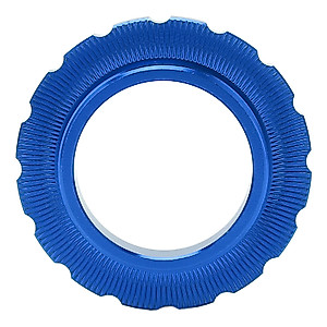 Lairun Centerlock Lockring, Universal Centerlock Rotor Lockring, 6-Bolt Wheelset Hub Disc Lock Cover 9/12/15/20MM Barrel Shaft Center Lock Disc Rotor Lockring CNC Machining for Mountain Bike (Blue)
